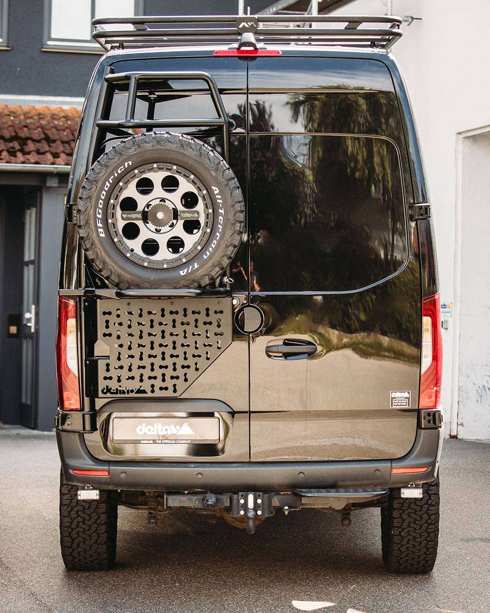 delta4x4 sehr leichte Aluminium-Heckleiter mit Reserverad-Träger und ...