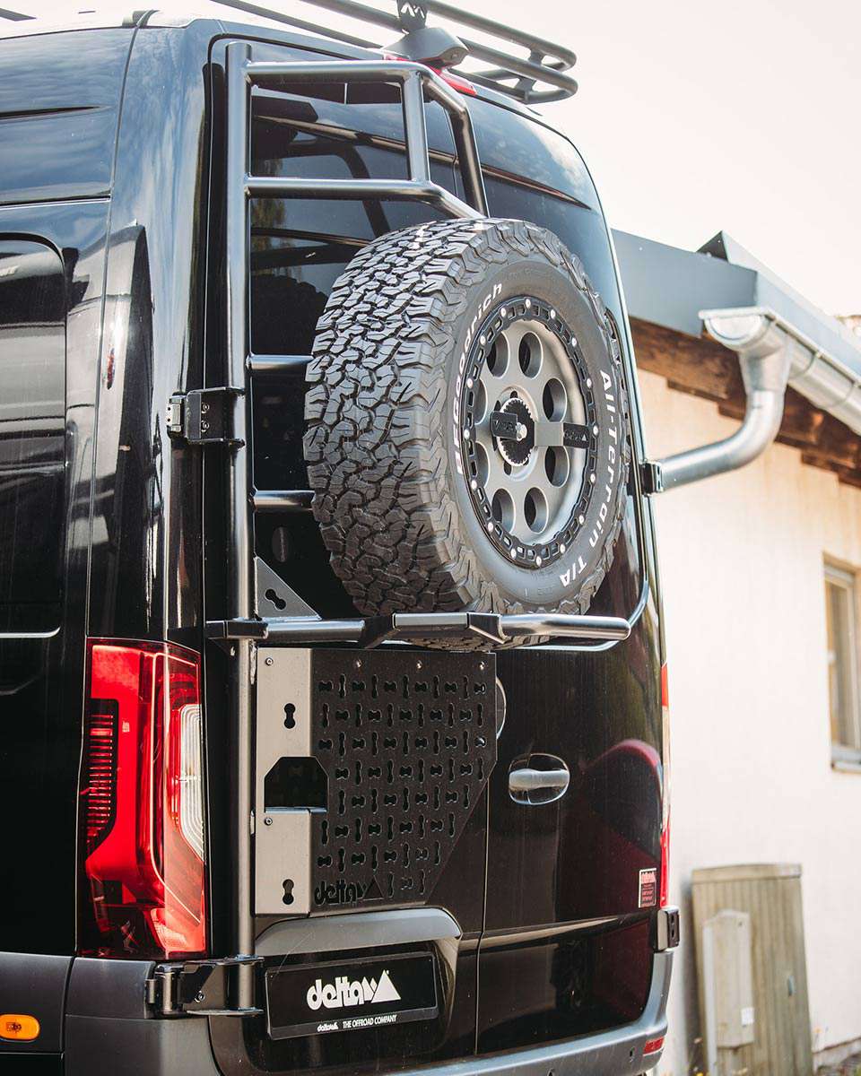 delta4x4 sehr leichte Aluminium-Heckleiter mit Reserverad-Träger und ...